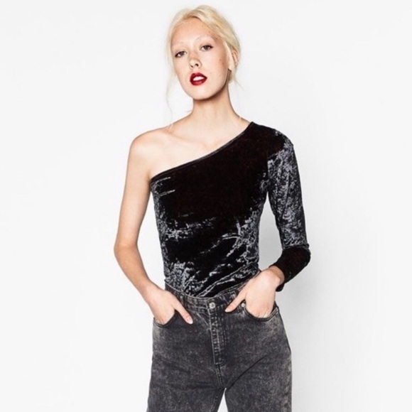 Zara | Tops | Zara One Shoulder Bodysuit Top | Poshmark
